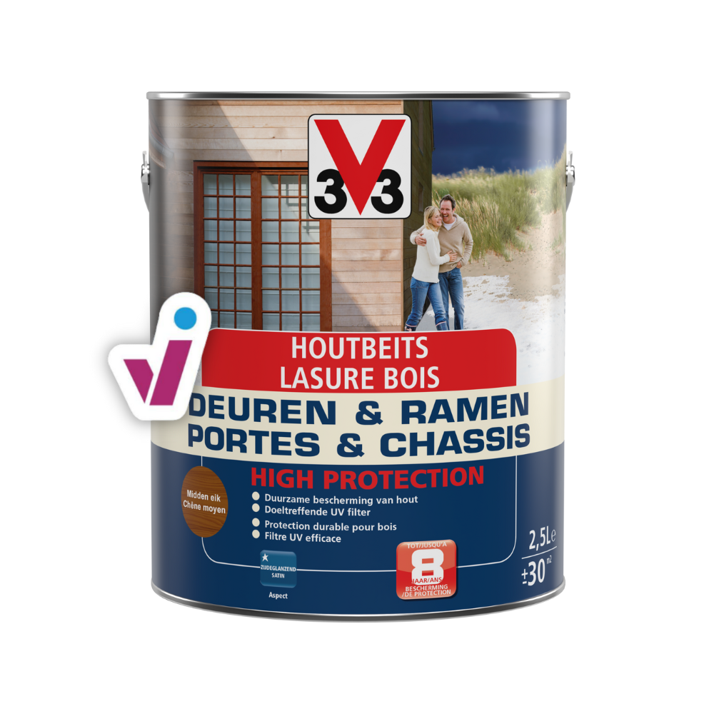 V33 Deuren & Ramen High Protection - Midden Eik | Midden eik | 0,75 l ...